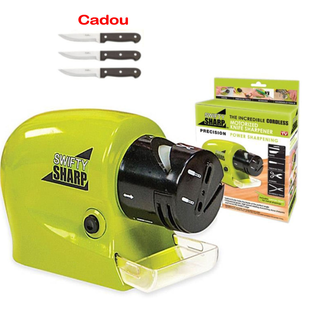 Ascutitor electric cutite Swifty Sharp+ CADOU Set 3 Cutite inox - Mega Reduceri