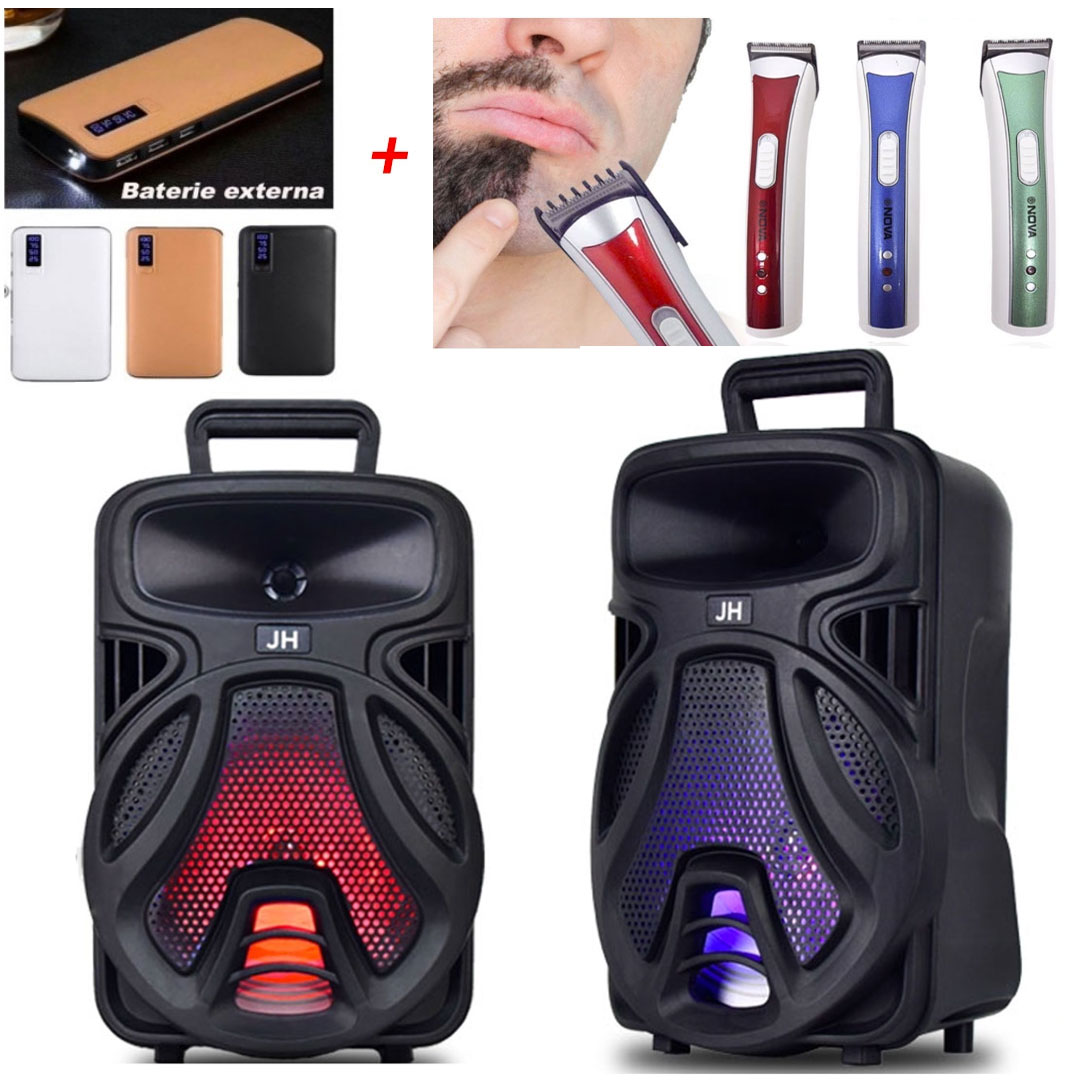 Boxa Portabila GTS-1698, Bluetooth, 1000W PMPO, Super Woofer, USB/ TF ...