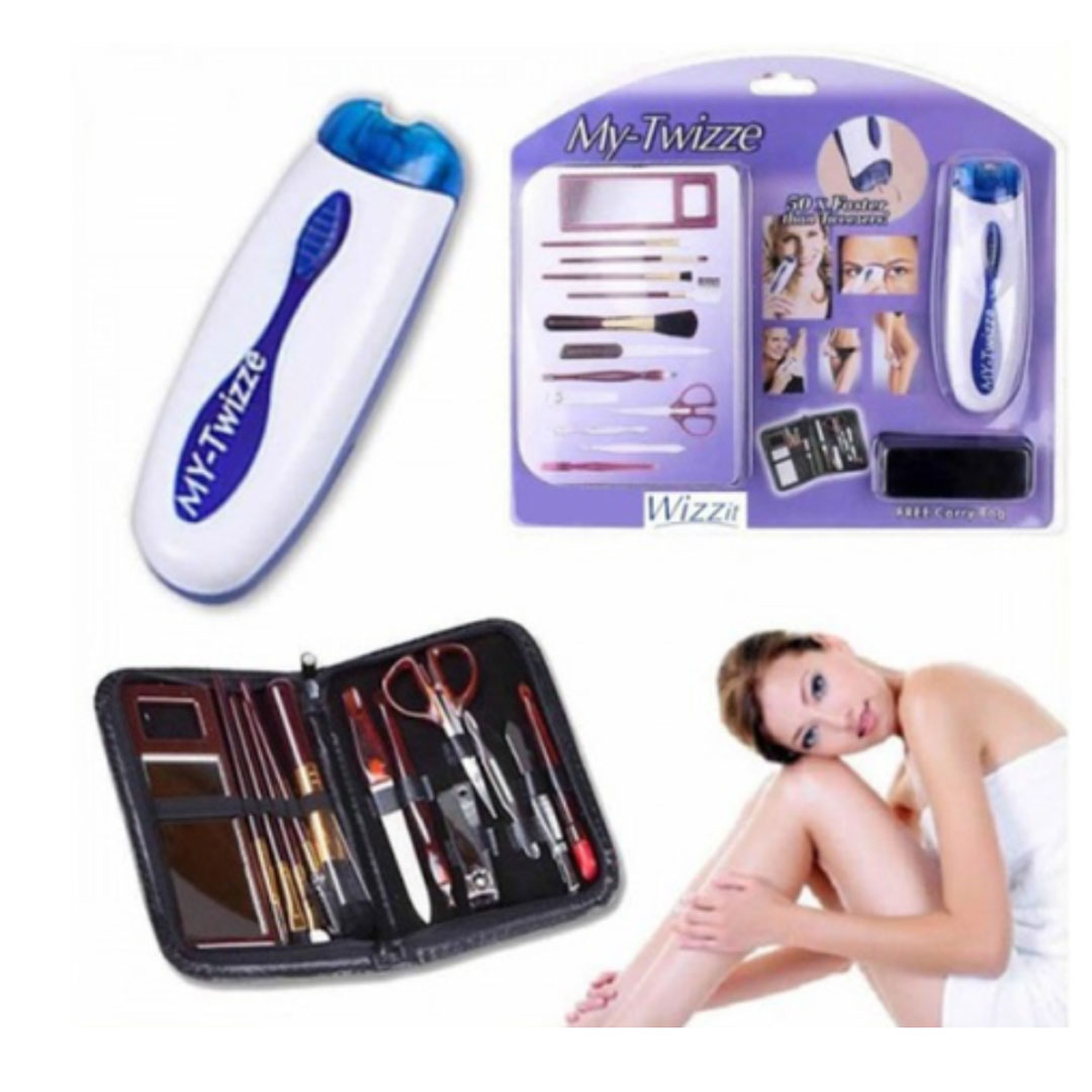 Mini epilator Wizzit + Trusa de manichiura - pedichiura - Mega Reduceri