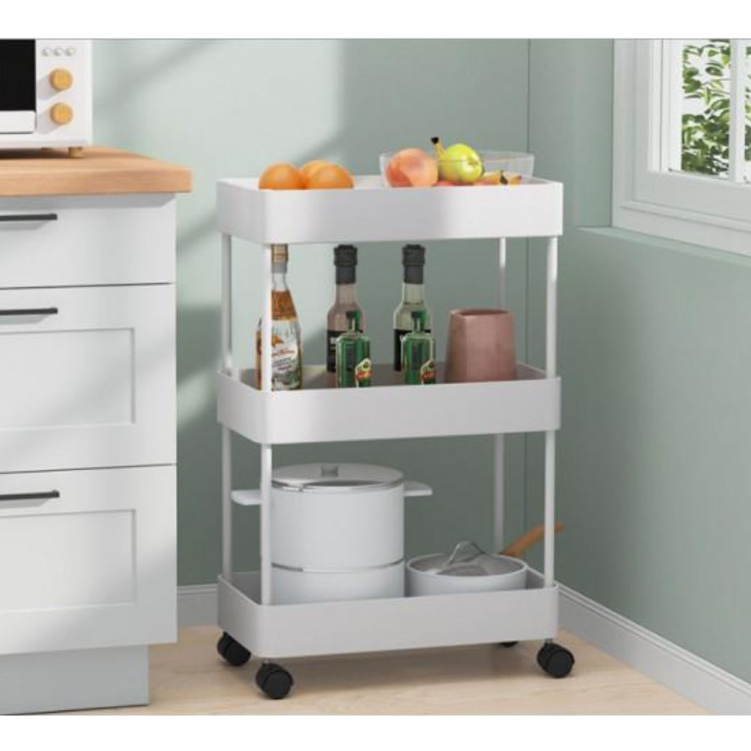 Raft cu 3 niveluri pentru servire sau depozitare, include 4 roti - Mega ...